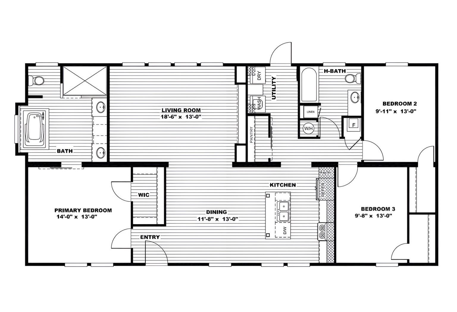 6 Popular Double Wide Mobile Home Floor Plans