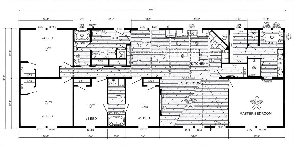 5-Bedroom Double Wide Mobile Home