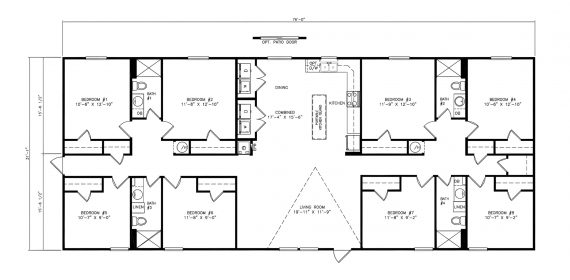 8-Bedroom Mobile Home Floor Plan