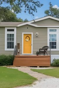 10 Gorgeous Mobile Home Wooden Steps Design Ideas