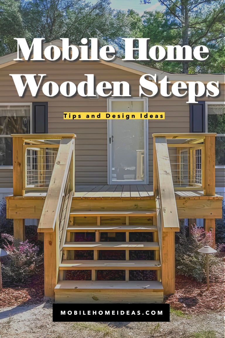 10 Gorgeous Mobile Home Wooden Steps Design Ideas