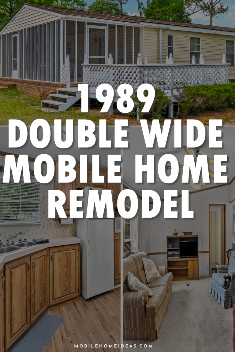 1989 Double Wide Mobile Home Remodel with a Screened Porch