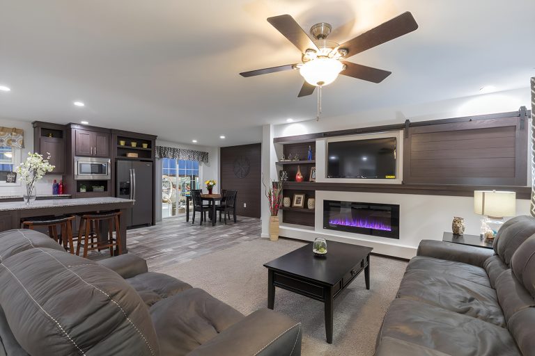 A Comfortable and Stylish Double Wide Mobile Home