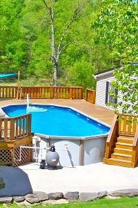 Take a Look at This Jaw-Dropping Mobile Home with a Above Ground Pool!