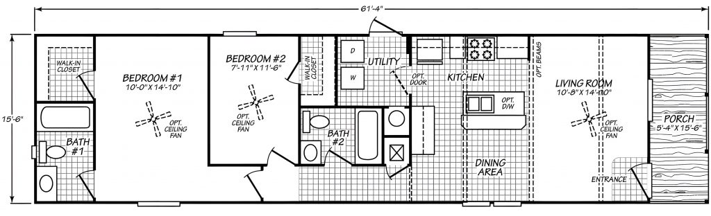 A Compact and Well-Organized Single Mobile Home