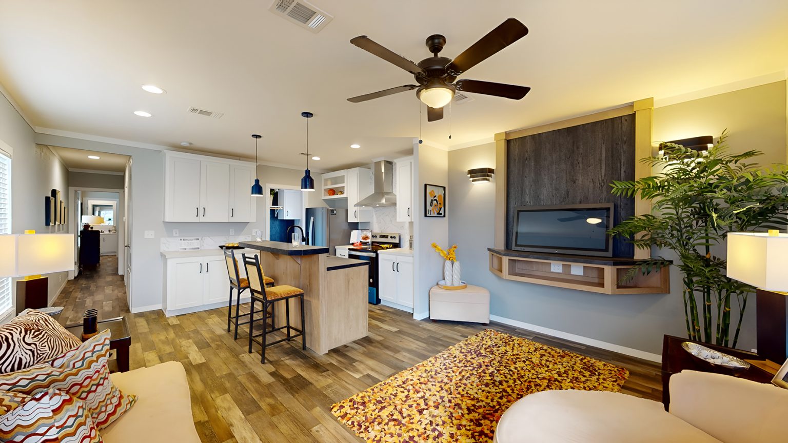 A Compact and Well-Organized Single Mobile Home