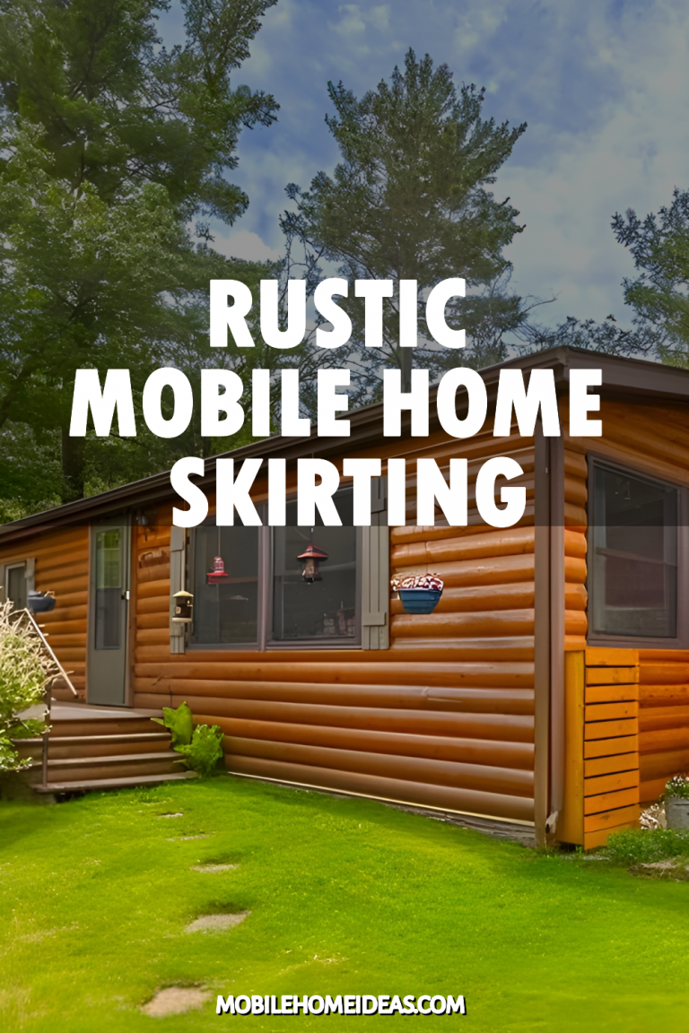 10 Mobile Home Rustic Skirting Ideas