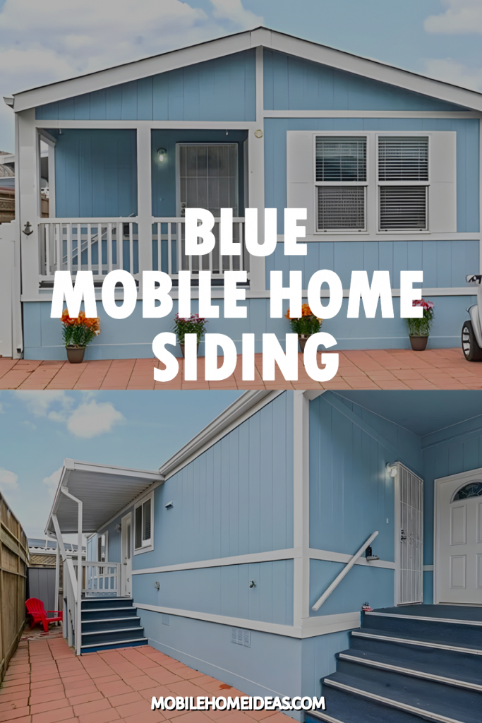 10 Blue Mobile Home Exterior Vinyl Siding Ideas