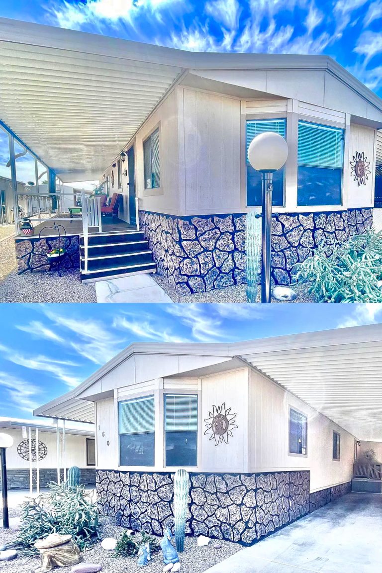 10 Mobile Home Faux Stone Skirting Ideas