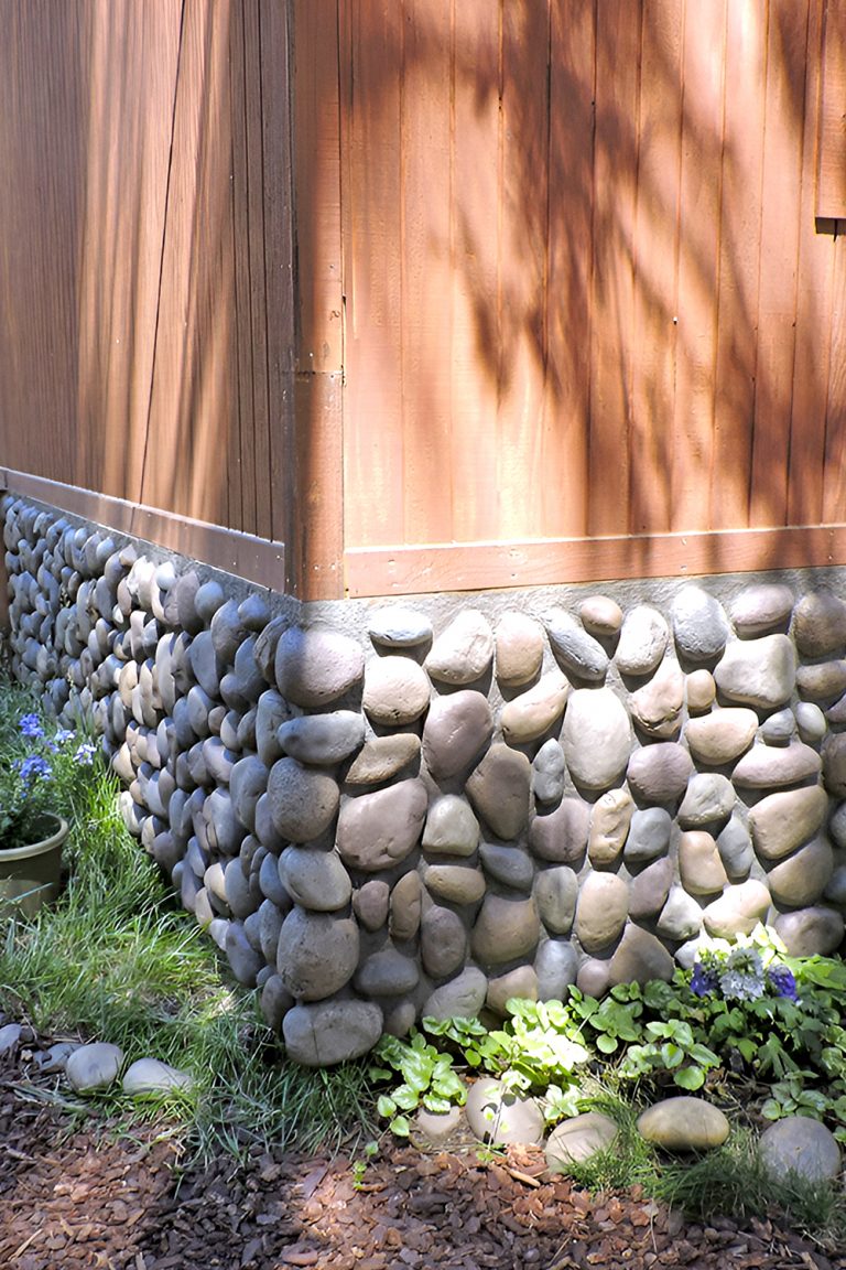 10 Mobile Home Faux Stone Skirting Ideas