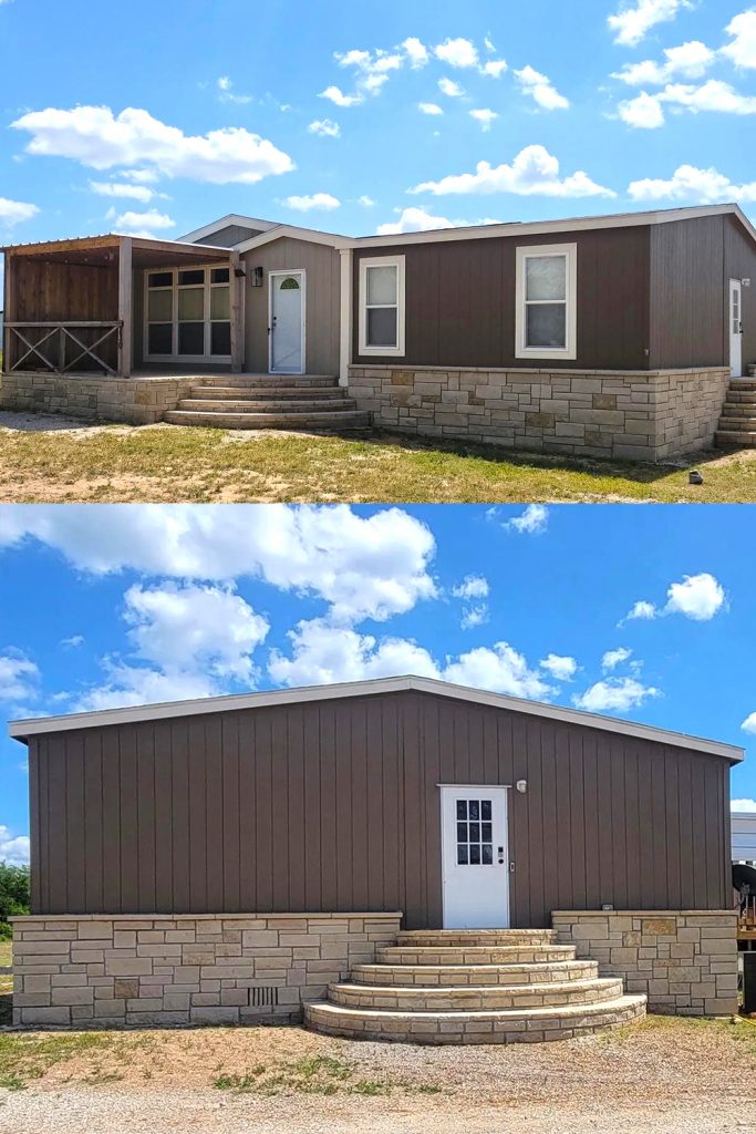 10 Mobile Home Faux Stone Skirting Ideas