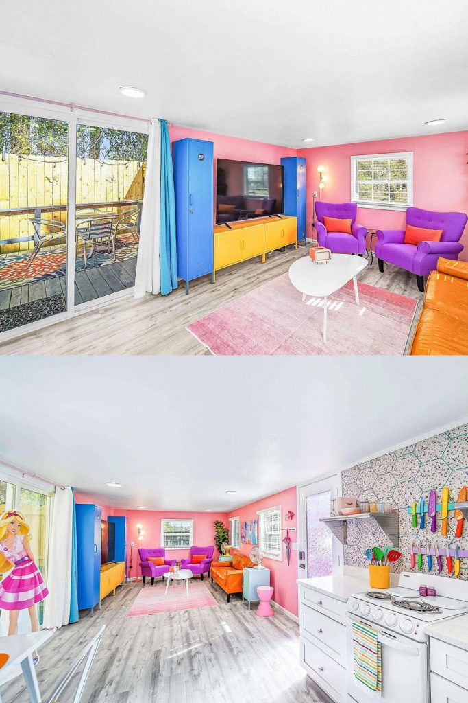 1972 Mobile Home with a Gorgeous Pink Color Palette