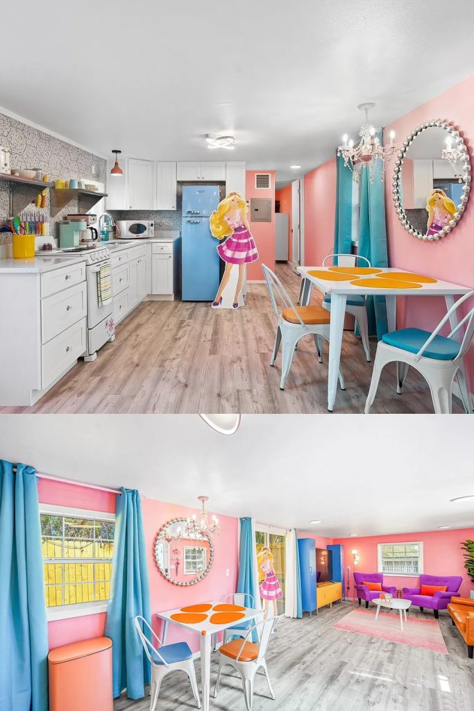 1972 Mobile Home with a Gorgeous Pink Color Palette