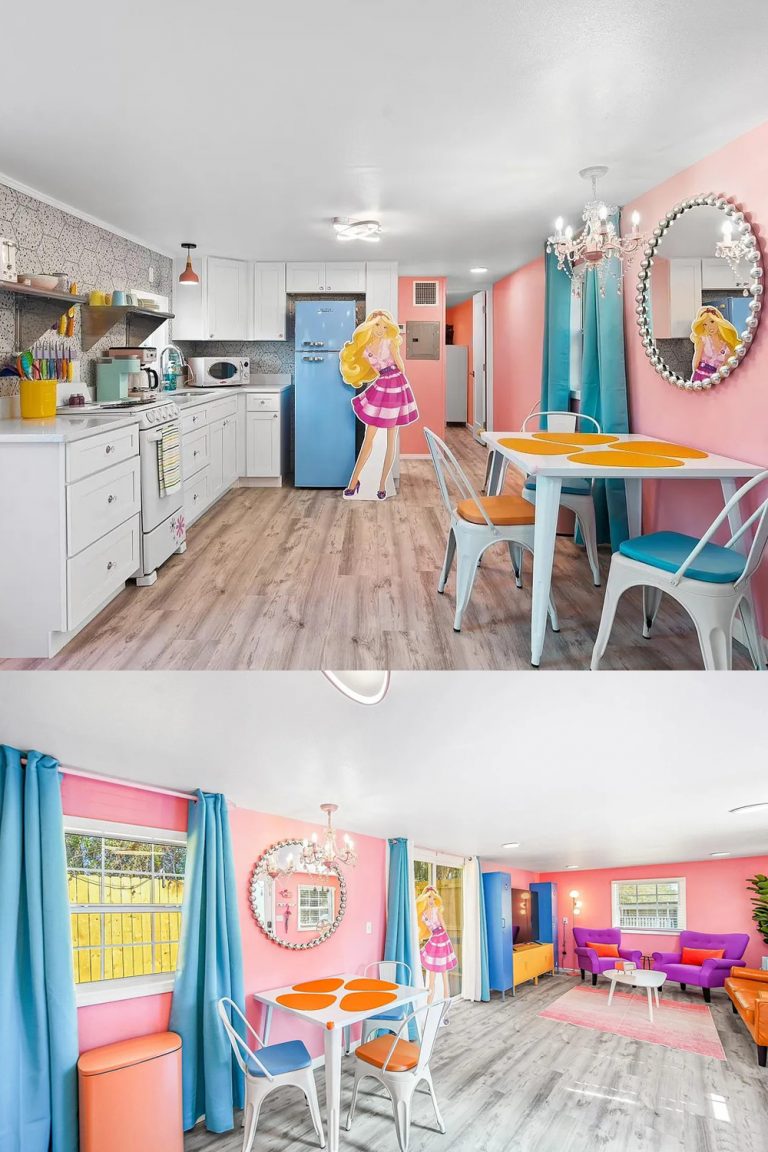 1972 Mobile Home with a Gorgeous Pink Color Palette