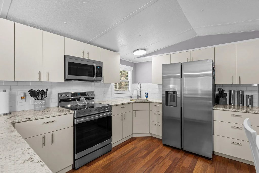 Single Wide Mobile Home Transitional Kitchen Design