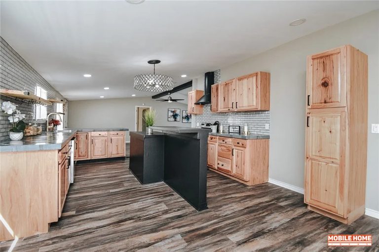 Double-Wide Mobile Home Kitchen Modern Farmhouse Design