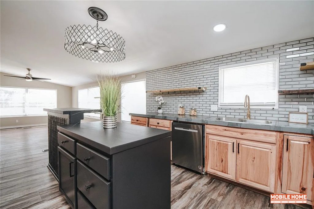 Double-Wide Mobile Home Kitchen Modern Farmhouse Design