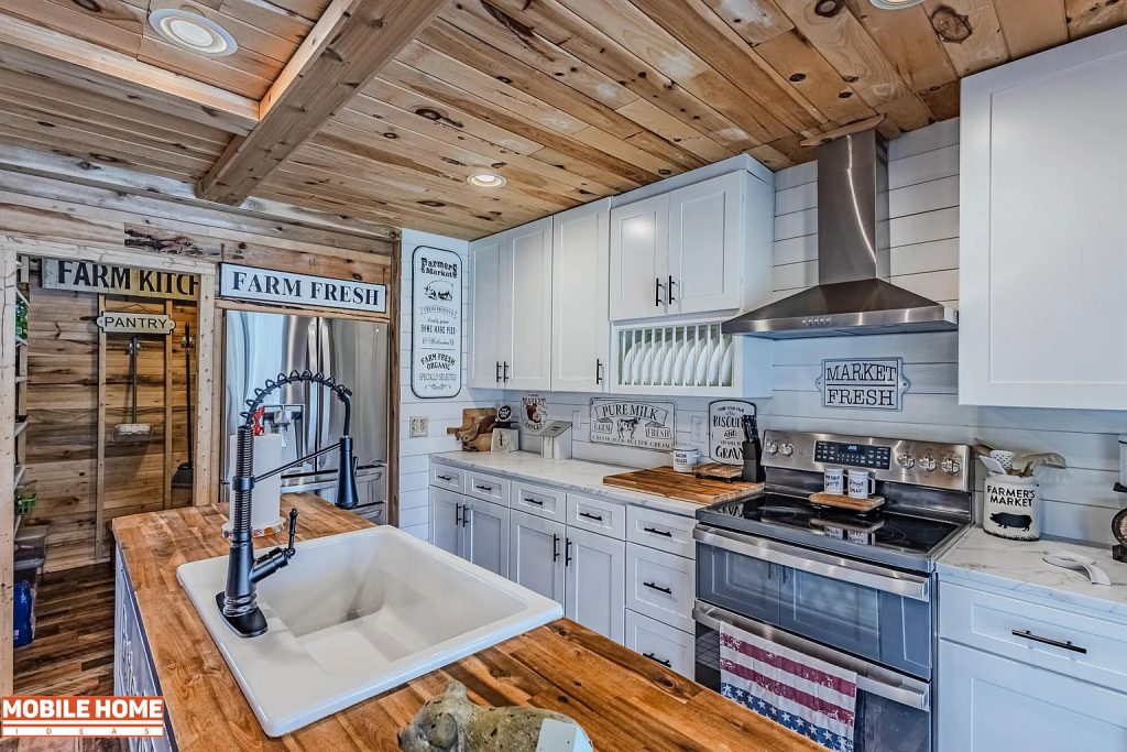 Inside a Spacious Double Wide Manufactured Home with Farmhouse Design