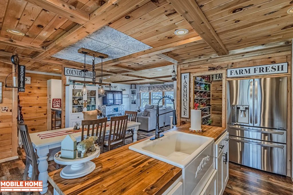 Inside a Spacious Double Wide Manufactured Home with Farmhouse Design