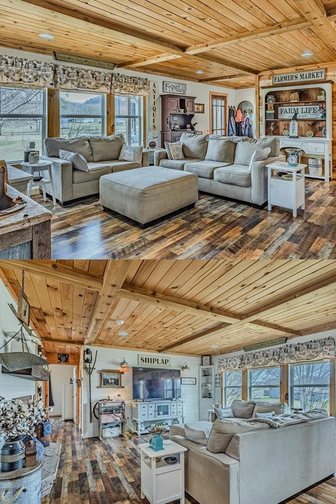 Inside a Spacious Double Wide Manufactured Home with Farmhouse Design