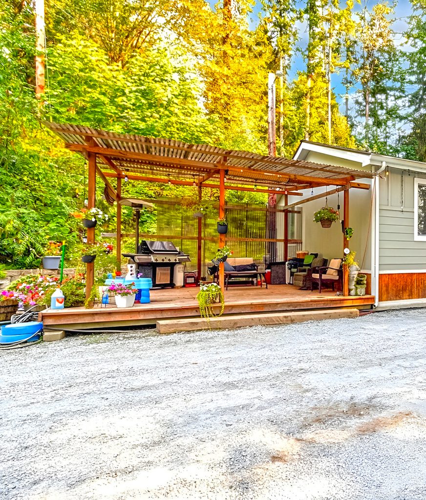 A Dreamy Deck for a Double Wide Mobile Home