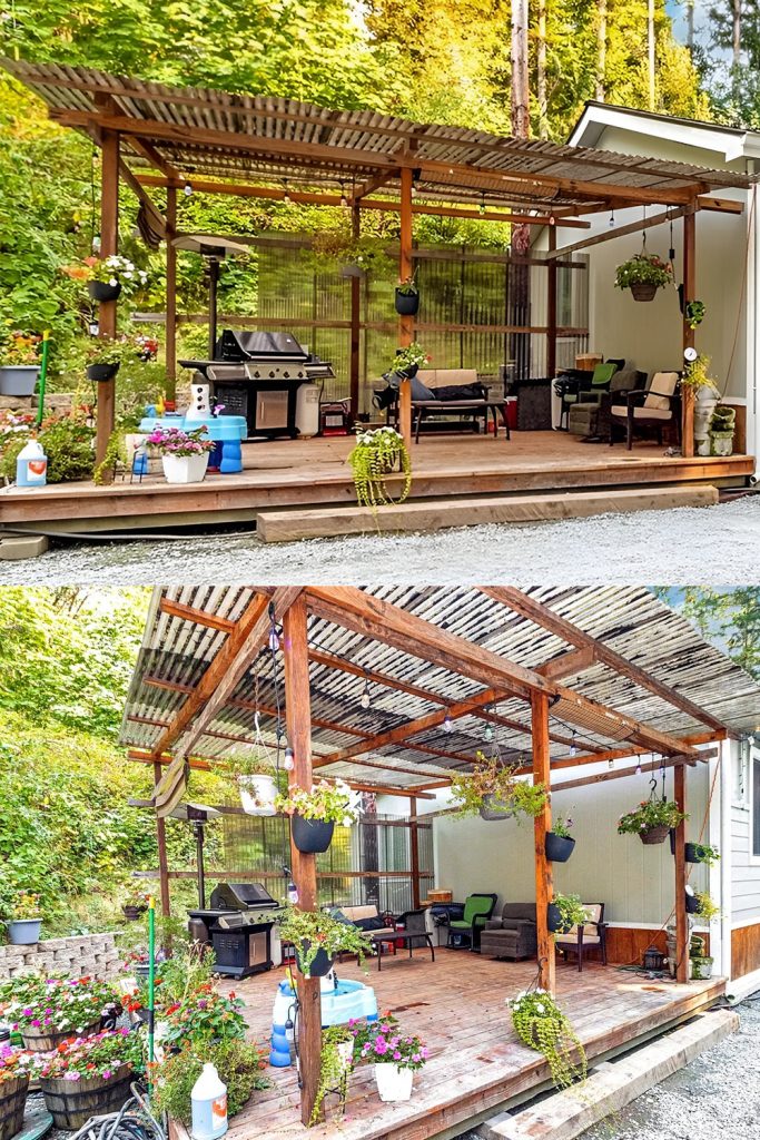 A Dreamy Deck for a Double Wide Mobile Home
