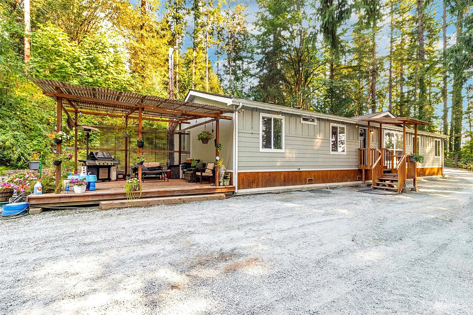 A Dreamy Deck for a Double Wide Mobile Home