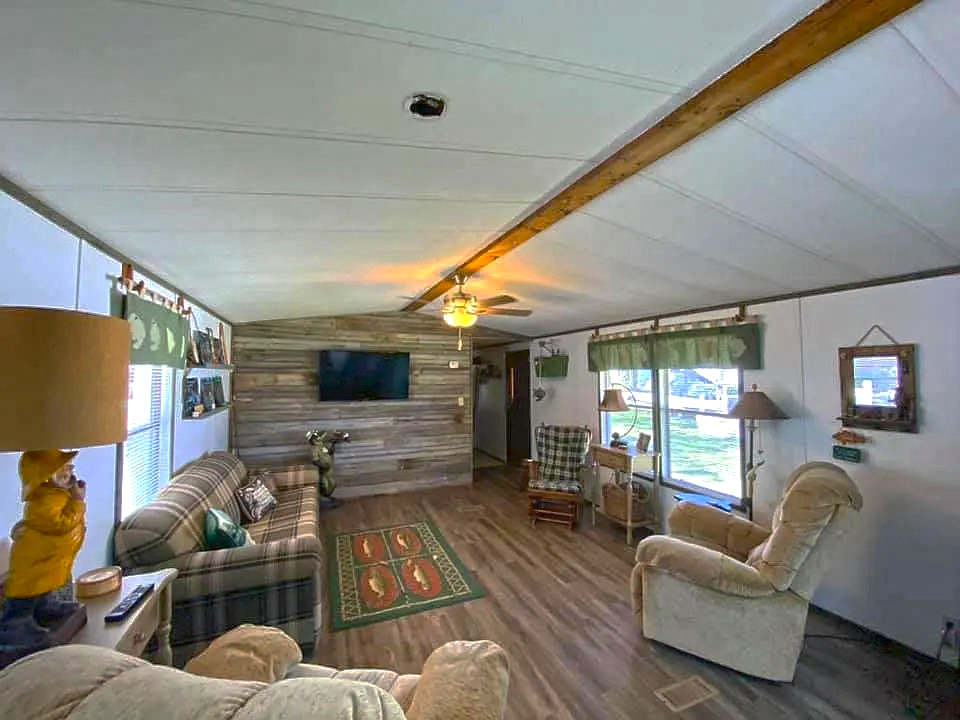 Inside a Rustic-Meets-Coastal Single Wide Mobile Home Interior Makeover