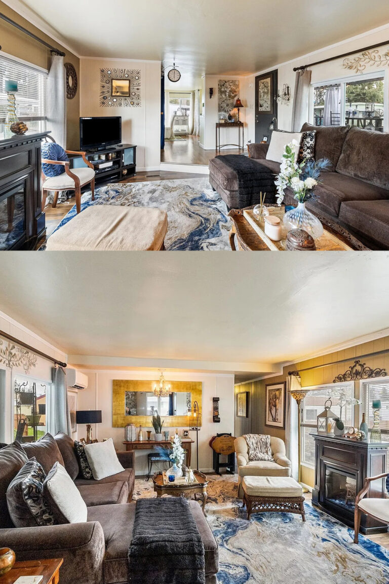 Chic & Cozy Transformation: Step Inside This Stylish Single Wide Mobile ...