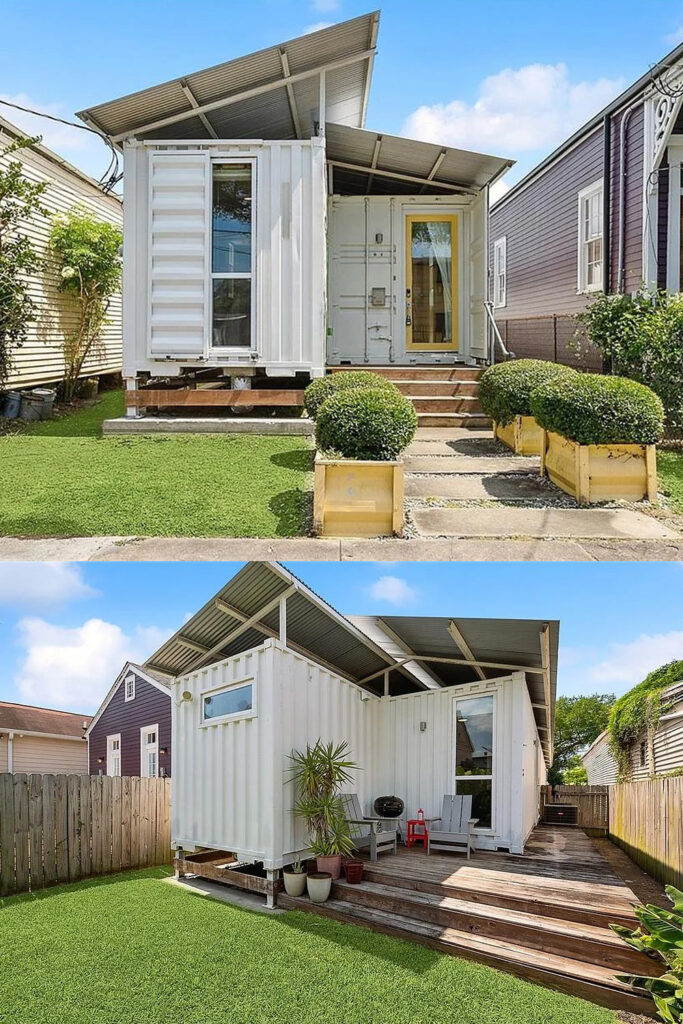 Small Container House Design With a Cozy Interior and Modern Outdoor Living
