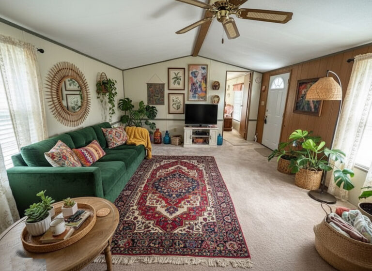 15 Single Wide Mobile Home Living Room Bohemian Decor Ideas